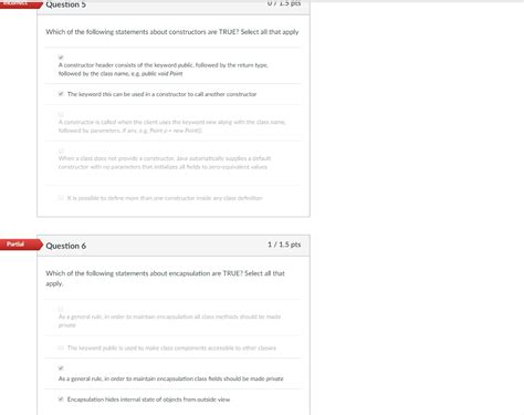 solved which of the following statements about constructors