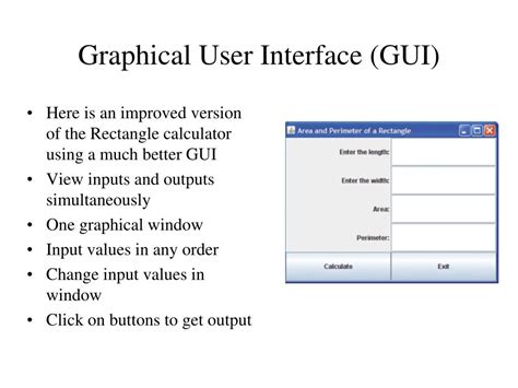 ppt graphical user interface gui and object oriented design ood powerpoint presentation