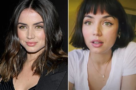 Ana De Armas Showcases A Stylish Short Bob Haircut With A Chic Fringe