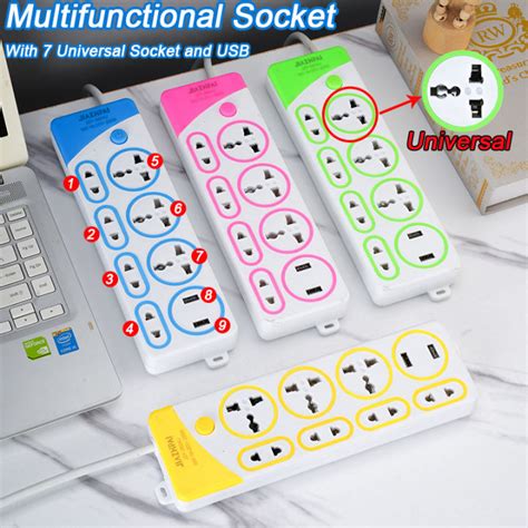 Original Heavy Multifunction Socket Plug Universal Socket Power Strip With 7 Power Socket 2