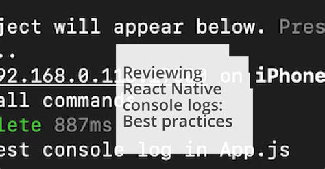 React Jobs On Linkedin Reviewing React Native Console Logs Best Practices