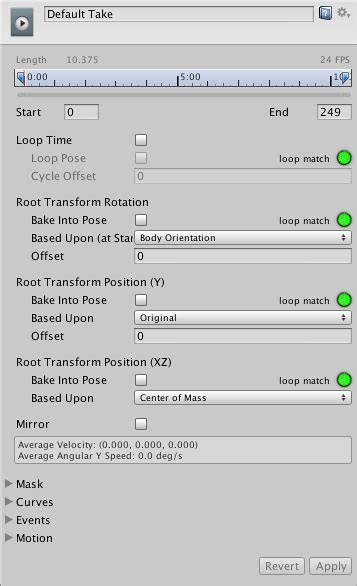 Unity Manual Animation Clip