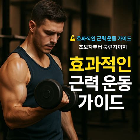 29일 효과적인 근력 운동 가이드 초보자부터 숙련자까지