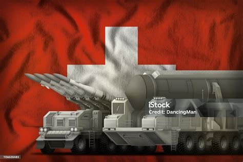 국가 국기 배경에 스위스 로켓 군대 개념입니다 3d 일러스트레이션 교통수단에 대한 스톡 사진 및 기타 이미지 교통수단 군사 기 Istock