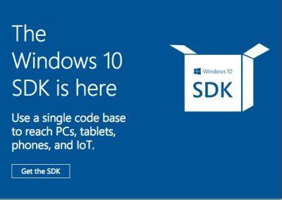 Windows 10 Anniversary Update SDK Is Here With 2700 Enhancements