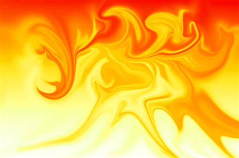 역동적인 소용돌이 패턴이 있는 추상적인 빨간색에서 노란색 유동적인 그라디언트 배경 따뜻한 톤을 혼합하여 창의적인 프로젝트 디지털