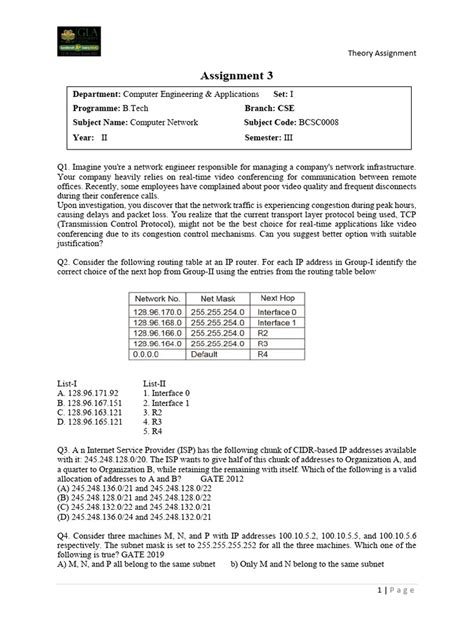 Assignment 3 Cn Pdf Internet Protocols Transmission Control Protocol