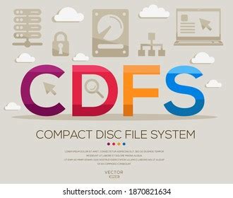 Cdfs Mean Compact Disc File System Stock Vector Royalty Free Shutterstock