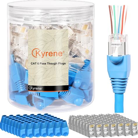 Kyrene Rj45 Connectors 50pcs Shielded Rj45 Pass Through India Ubuy