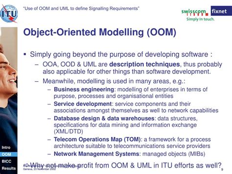 ppt the use of oo modelling principles oom and uml notation to