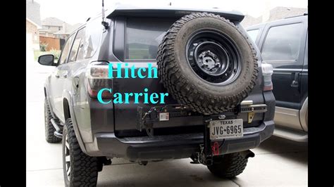 folding tire hitch carrier build license plate hi lift mounts s2e49 youtube