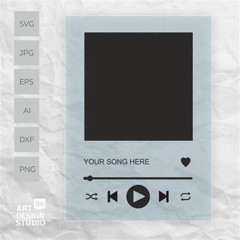 Spotify Song Frame Template