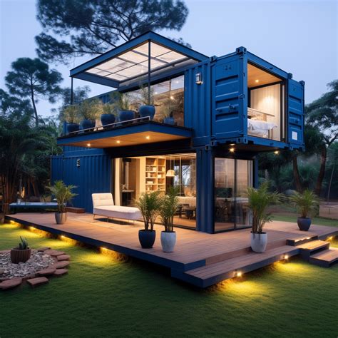 Blue Shipping Container Home Ideas Container House Container House Design Architecture House