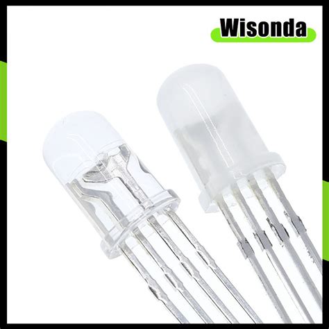 10pcs 5mm Rgb Led Common Cathode Common Anode Tri Color Emitting Diodes F5 Rgb Diffused
