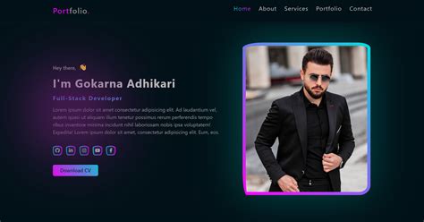 Github Gokarna Goku Portfolio It Is Just Landing Page