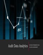 Using Audit Data Analytics For Effective Risk Assessment And Course Hero