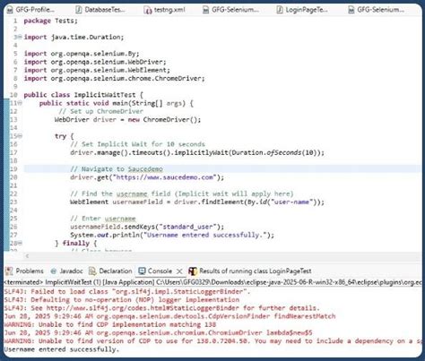 Selenium Wait Commands Using Java Implicit Explicit And Fluent Wait Geeksforgeeks