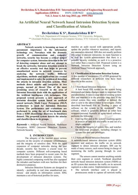 A Comprehensive Review On Intrusion Detection System And Techniques Pdf