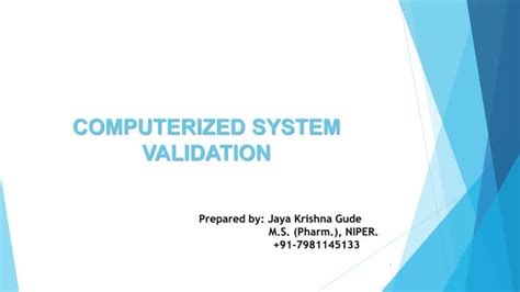 Computer System Validation Pptx