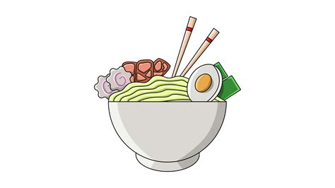 Animation Formen Ein Typisch Japanisch Essen Ramen Nudel Symbol 34751659 Stock Video Bei Vecteezy