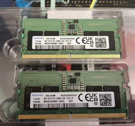 Оперативная память Sodimm Samsung Ddr5 4800mhz 2x8 Москва Комьютерные аксессуары и
