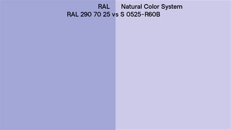 RAL RAL 290 70 25 vs Natural Color System S 0525-R60B side by side ...