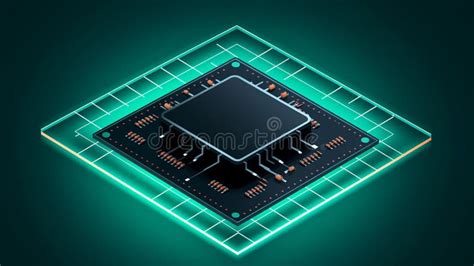 Exploring The Intricate Design Of A Microprocessor In Futuristic Technology Generative Ai Stock
