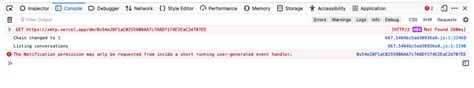 firefox notification request console error · issue 123 · xmtp example chat react · github