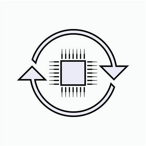 Premium Vector Digital Transformation Icon Switching Cpu Symbol
