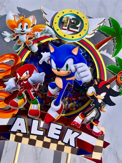 Sonic Cake Topper Sonic The Hedgehog Light Up Topper Sonic Birthday