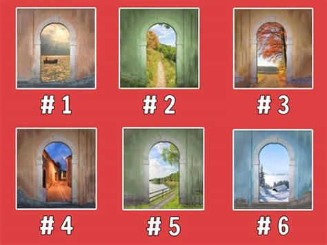 ವ್ಯಕ್ತಿತ್ವ ಪರೀಕ್ಷೆ ಬಾಗಿಲೊಂದನ್ನು ಆರಿಸಿ ಇದರ ಗೂಢಾರ್ಥವನ್ನು ಅರಿಯಿರಿ