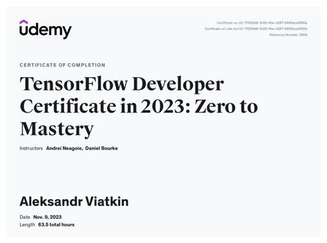 Aleksandr Viatkin Phd On Linkedin Tensorflow Python Zerotomastery Udemycertified
