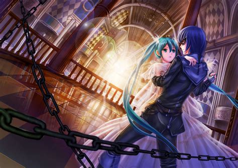 Hatsune Miku And Kaito Vocaloid And More Drawn By Crazypen Danbooru