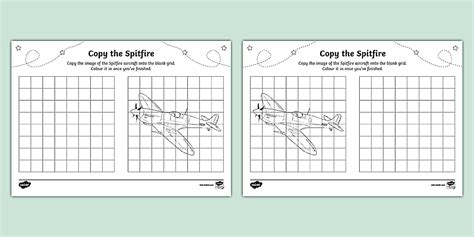 Copy The Spitfire Worksheet Teacher Made Twinkl