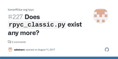does `rpyc classic py` exist any more · issue 227 · tomerfiliba org