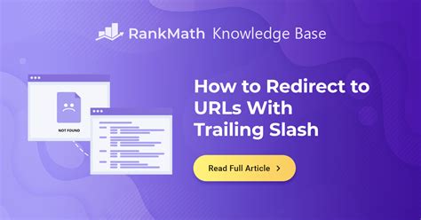 How To Redirect To Urls With Trailing Slash Rank Math