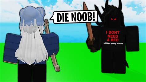 Girl Trolling In Roblox Bedwars Youtube
