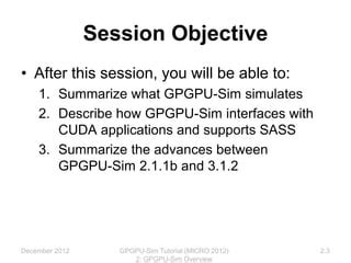 2 GPGPU Sim Overview Pptx Computing Technology Computing