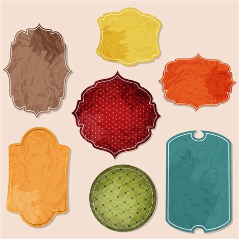 Aged Paper Labels Vector Illustration 3440086 Vector Art At Vecteezy