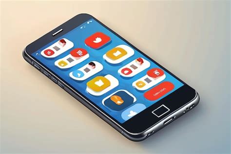 Premium Photo Multiple Social Media Application On Isometric