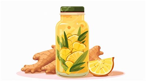 Refreshing Ginger Flavored Drink With Spicy Gingery Detox Beverage