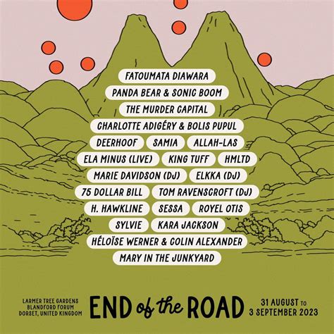 End Of The Road Festival News With Just Over Five Months Until End Of