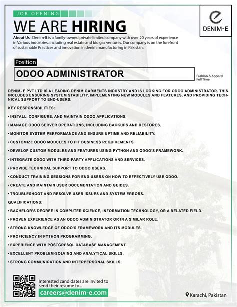 talha nisar khan cphr on linkedin hiring odoo specialist