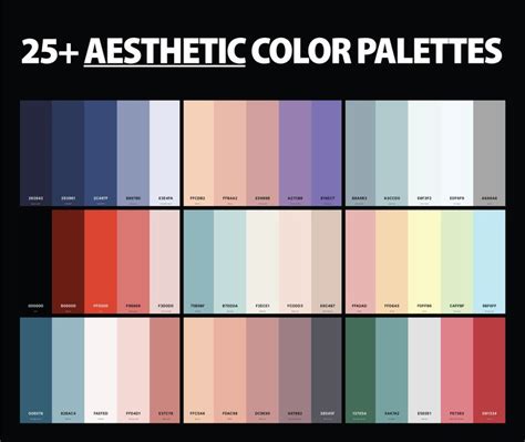 25 Best Aesthetic Color Palettes With Names And Hex Codes Aesthetic