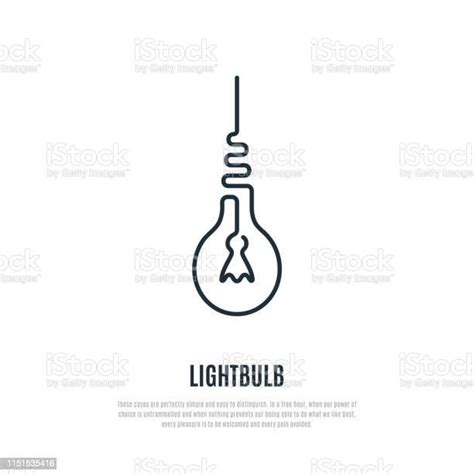 전구 한 줄 아이콘입니다 선 스타일을 지정 합니다 벡터 일러스트입니다 전구에 대한 스톡 벡터 아트 및 기타 이미지 전구