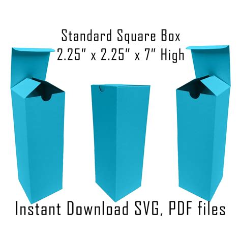 Downloadable Box Template Instant Download Cricut Box Template T Box Packaging Tall Box