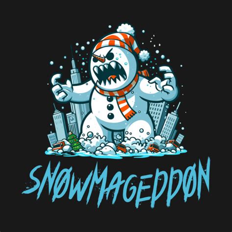 Snowmageddon Angry Evil Snowman Frosty Doomsday Tee Angry Snowman