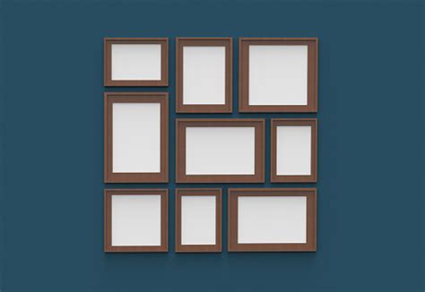 그림 프레임 어두운 파란색 벽체 배경에 고립입니다 3d 일러스트 0명에 대한 스톡 사진 및 기타 이미지 0명 공란 그림 그리기 Istock