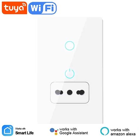 Tuya Smart Wifi Interruptor De Luz De Pared Con Enchufe Italiano