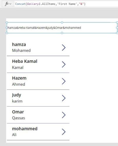 Powerapps Concat And Concatenate Function Examples Power Apps